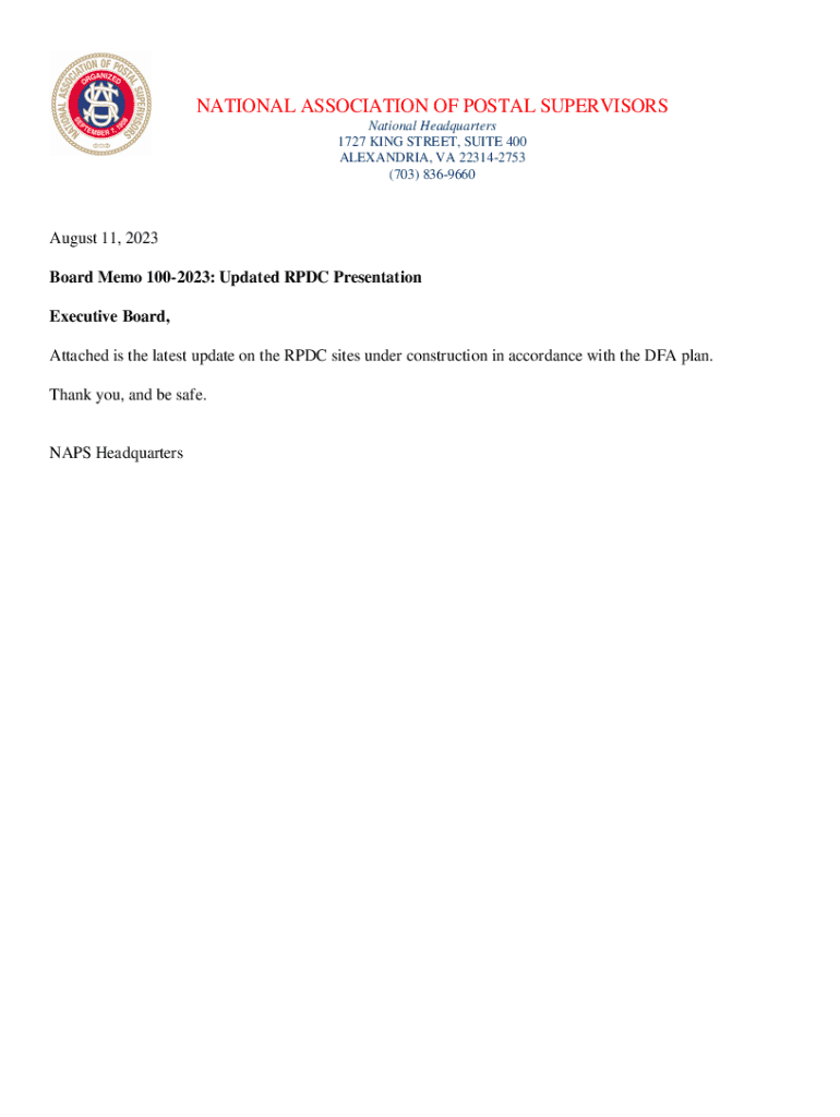 Fillable Online Attached is the latest update on the RPDC sites under ...