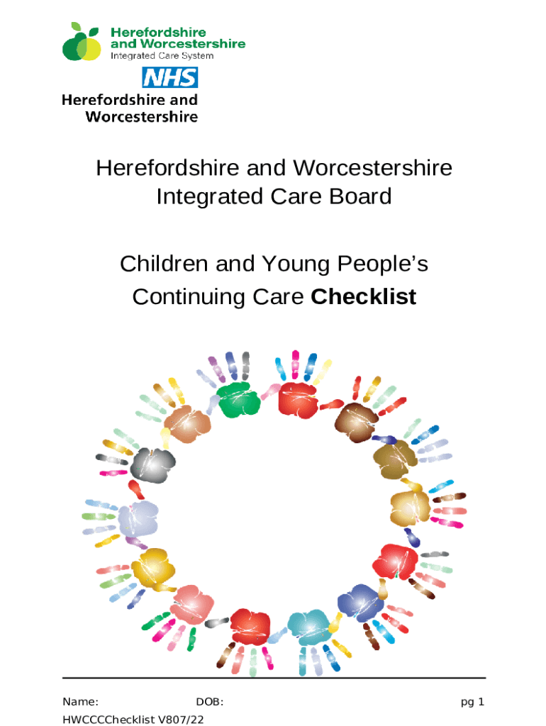 Children and Young People's Continuing Care Checklist ... Doc Template ...