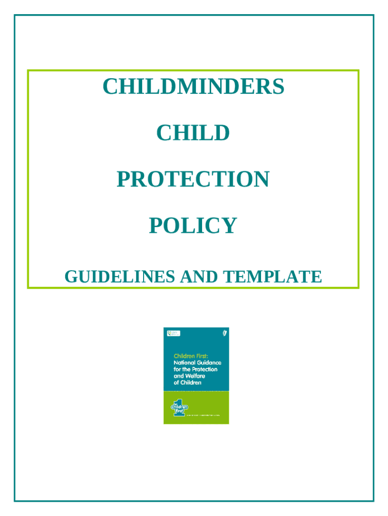 Child Safeguarding Statement & Children First Sectoral ... Doc Template | pdfFiller