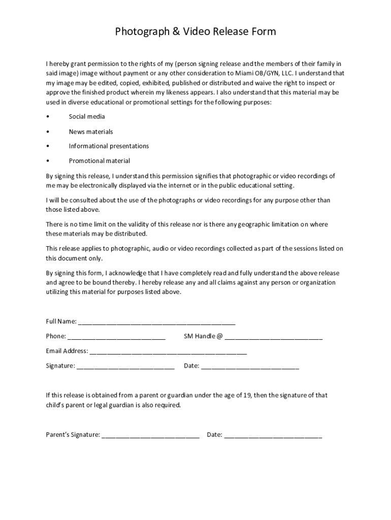 Fillable Online I hereby grant permission to the rights of my (person ...