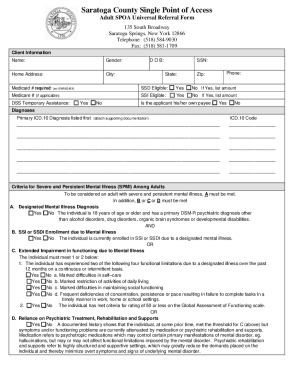 Fillable Online Fillable Online Adult SPOA Universal Referral Form Fax ...