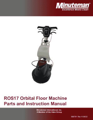 Fillable Online Minuteman International Parts & ManualsFloor Scrubber ...