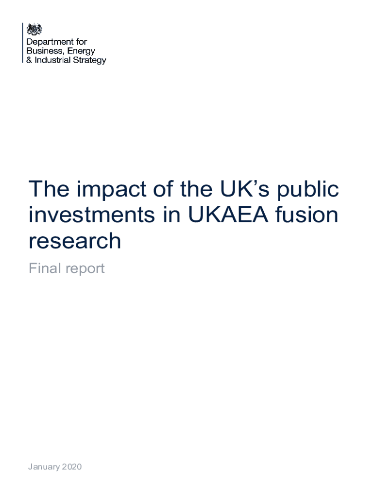 Fillable Online The impact of the UK's public investments in UKAEA ...