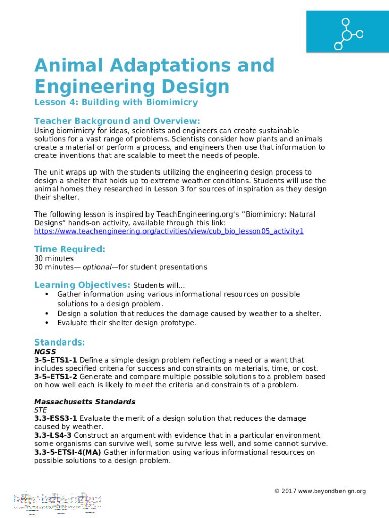 Bio-inspired Design: Discover the Animal Adaptations That ... Doc ...