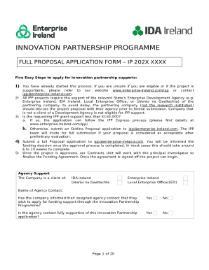 IPP Full Proposal Doc Template | pdfFiller