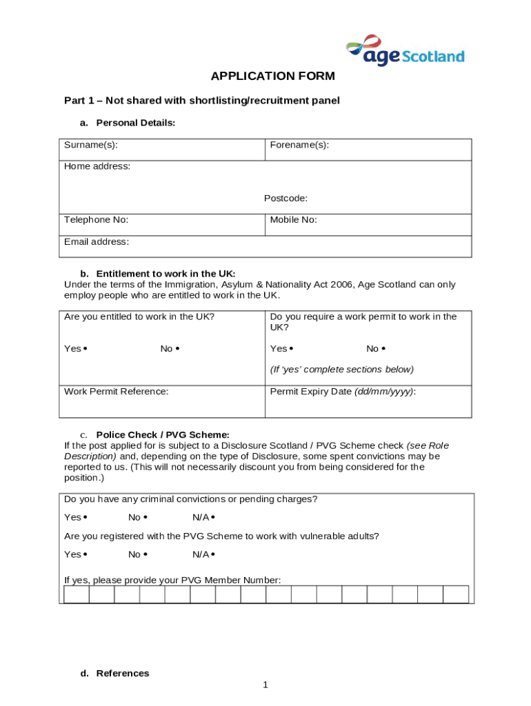 Age UK application .docx Doc Template | pdfFiller