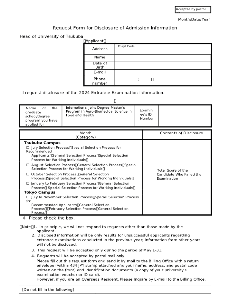 Request for Disclosure of Admission Ination Doc Template | pdfFiller