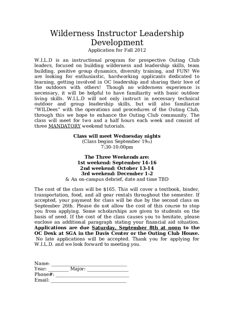 leadership development through an outdoor leadership program Doc ...