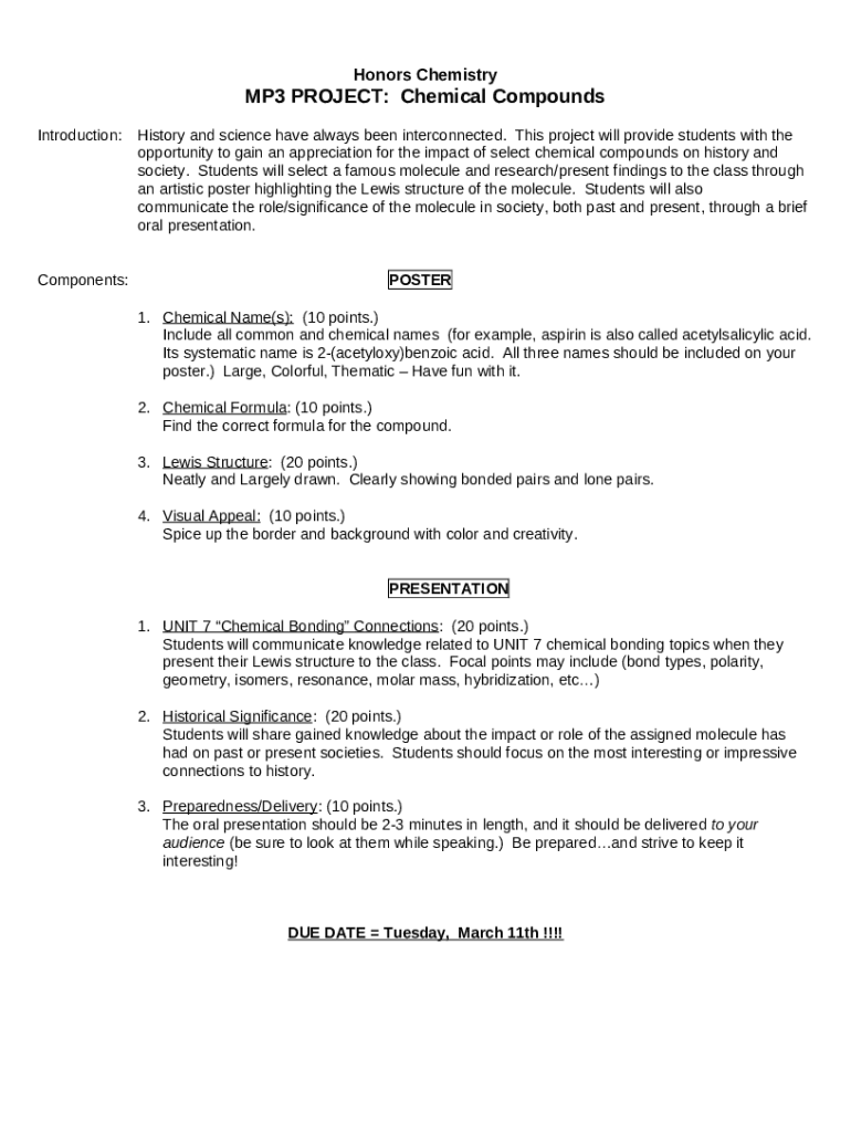 Why study Chemistry - Chemistry & Biochemistry Doc Template | pdfFiller