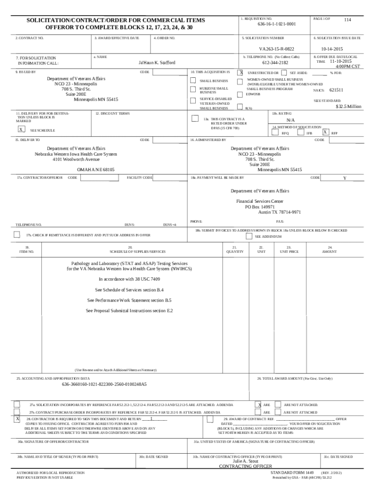 b.1 contract administation data - VA Vendor Portal Doc Template | pdfFiller