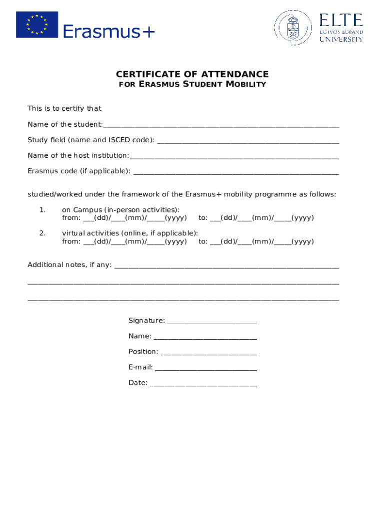 International Exchange Programmes Erasmus+ and non- ... Doc Template | pdfFiller