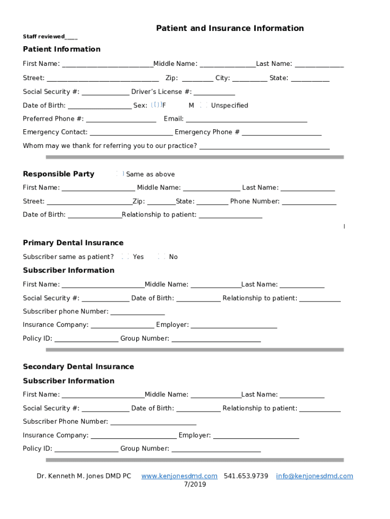 Personal-Info-Medical-History-- ... Doc Template | pdfFiller