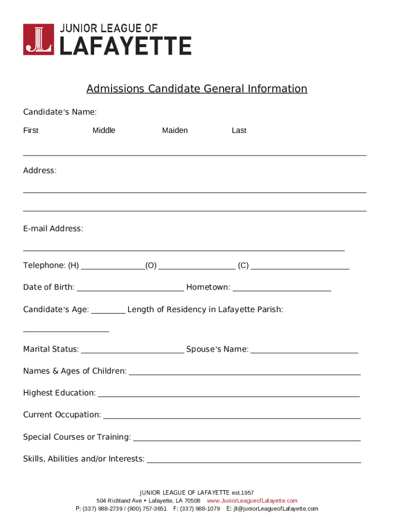 Junior League of Lafayette: Women Building Better ... Doc Template ...