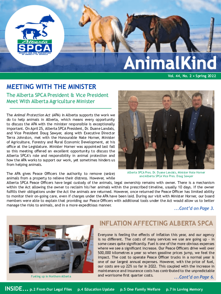 Fillable Online Alberta SPCA celebrates 50 years of legislated ...