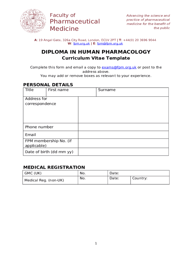 dhp cv template Doc Template | pdfFiller