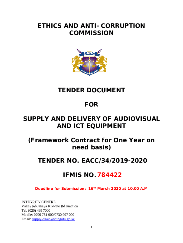 PE:Ethics and Anti-Corruption Commission Tender ... Doc Template ...