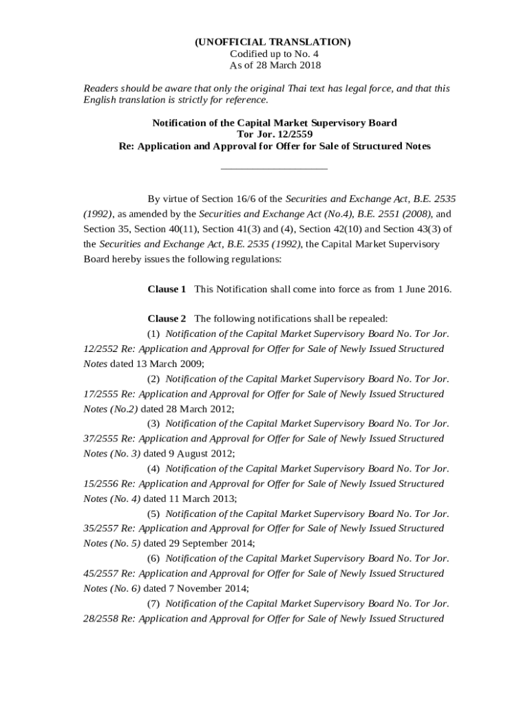 Structured Notes with Principal Protection Doc Template | pdfFiller