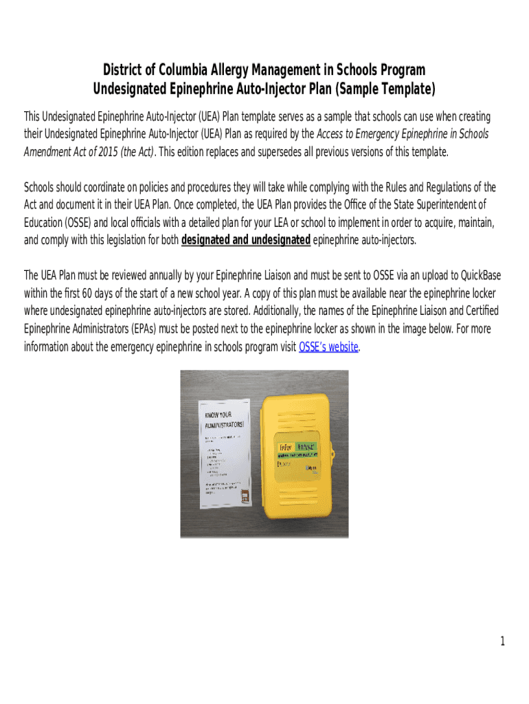 Advocating for Undesignated Stock Epinephrine in Your ... - osse dc Doc Template | pdfFiller