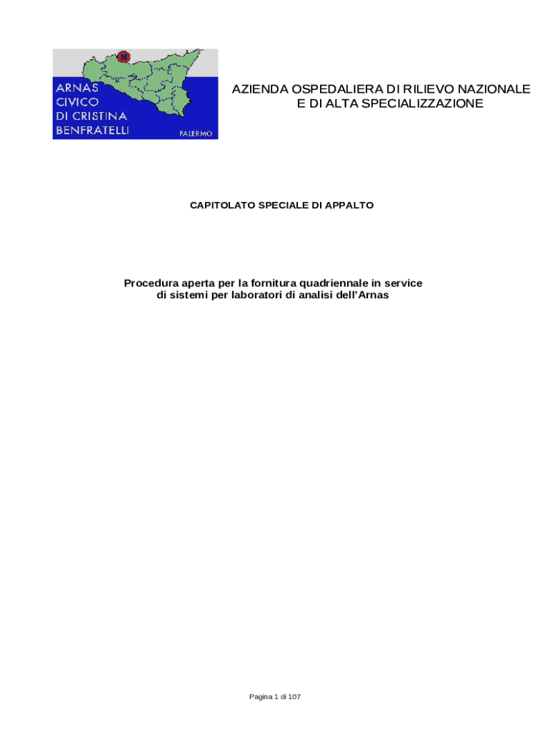 capitolato speciale d'appalto per la fornitura per 60 mesi di ... Doc ...