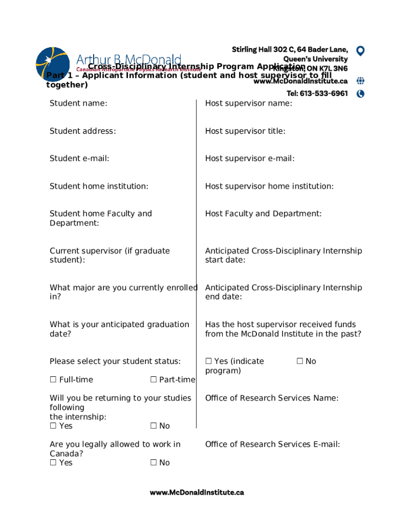 Download the CDI Application here ... - McDonald Institute Doc Template ...