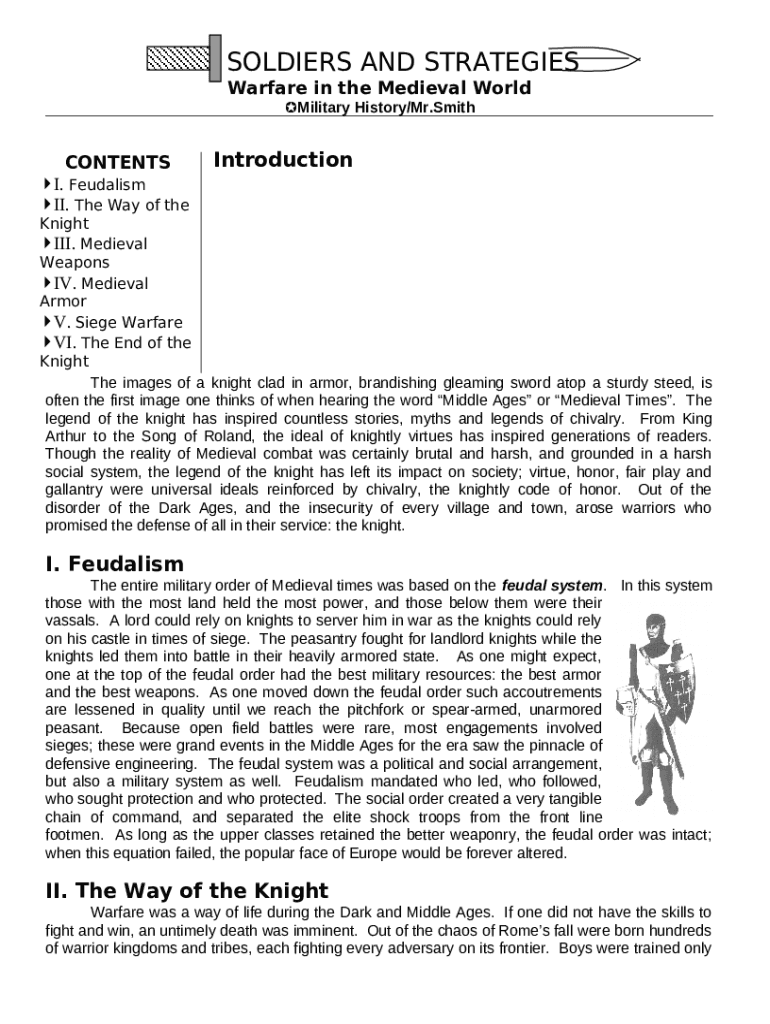 In medieval European warfare, what role did knights play? Doc Template ...