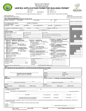 Fillable Online pulilan gov Bp-new-unified-application-form-for ...
