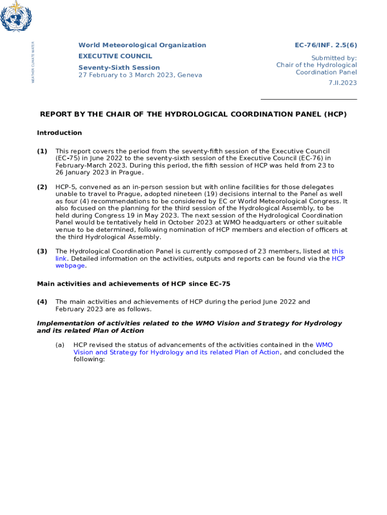 WMO: World Meteorological Organisation Doc Template | pdfFiller WMO: World Meteorological Organisation Doc Template | pdfFiller