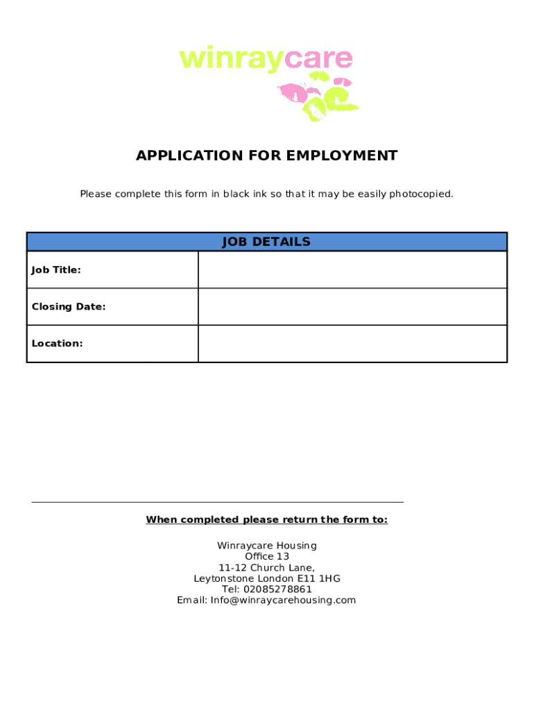 Job Application .docx - Job Application Interview... Doc Template ...