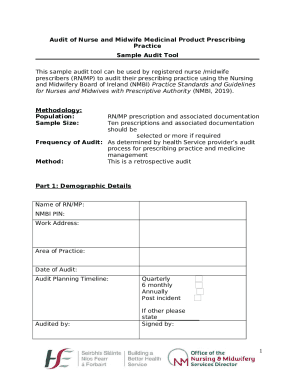 Audit Data Collection Tool for Nurse/Midwife Medicinal ... Doc Template ...