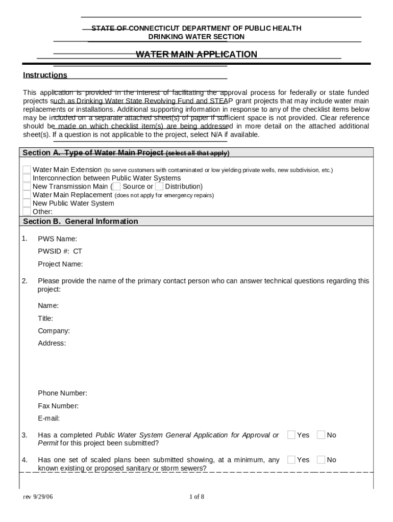 Drinking Water Section standard s and applications Doc Template | pdfFiller