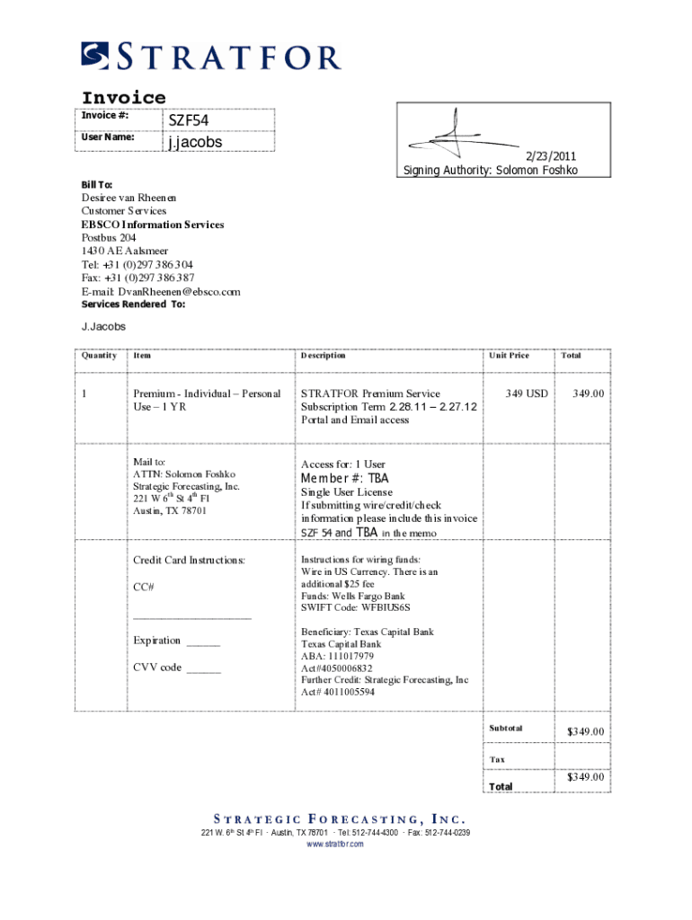 Fillable Online Invoice - template Fax Email Print - pdfFiller