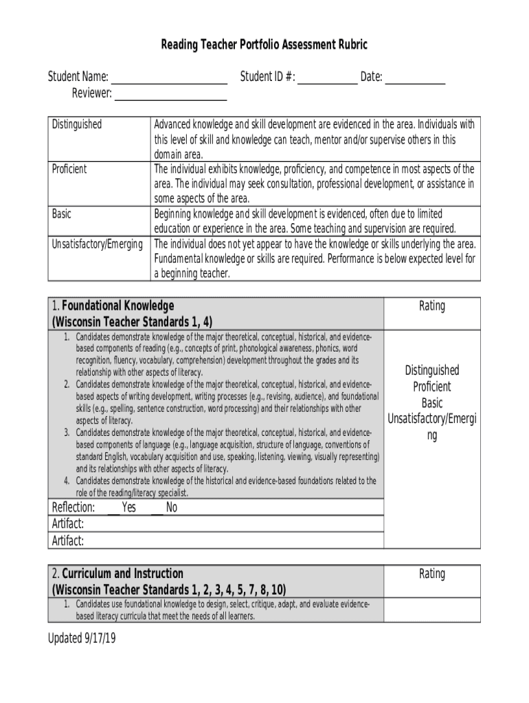 Rubrics and PortfoliosHealth Sciences Faculty Development ... - www2 uwstout Doc Template ...
