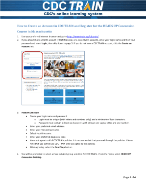 Fillable Online CDC Heads Up - Concussion Training Instructions Fax ...