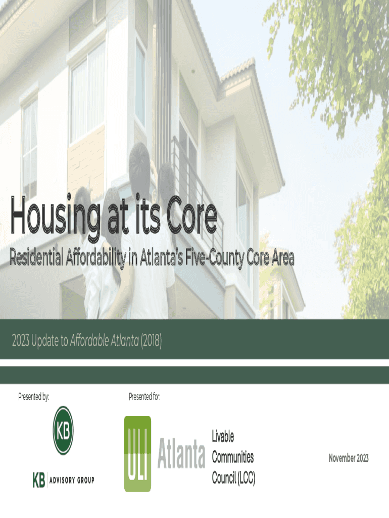 Fillable Online Residential Affordability in Atlanta's Five-County Core Area Fax Email Print ...