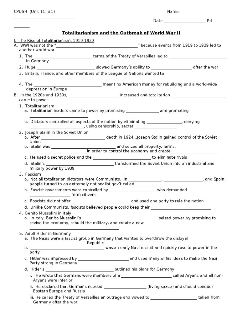 1 Totalitarianism and the Outbreak of World War II.doc Doc Template ...