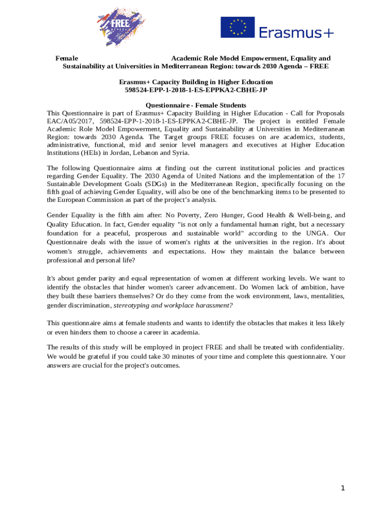 Female Academic Role Model Empowerment, Equality and ... Doc Template ...