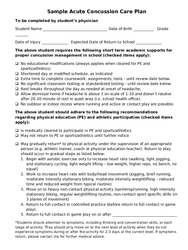 Acute Concussion Evaluation (ACE) - Physician/Clinician ... Doc ...