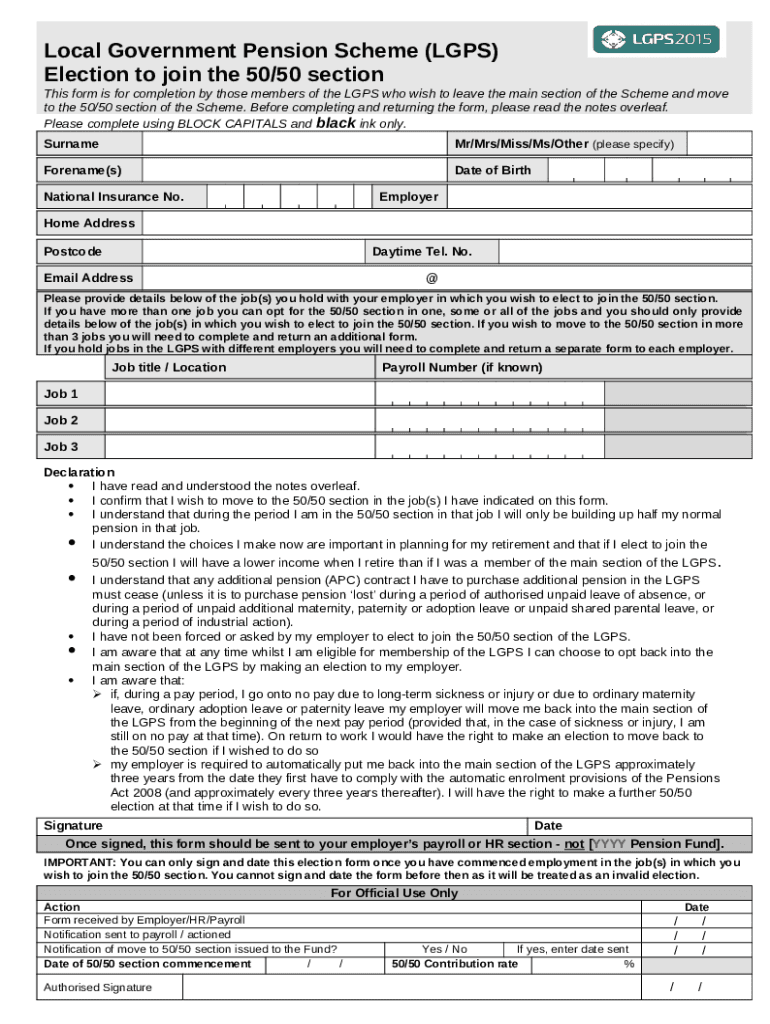 LGPS England and Wales Annual Benefit Statements Doc Template | pdfFiller