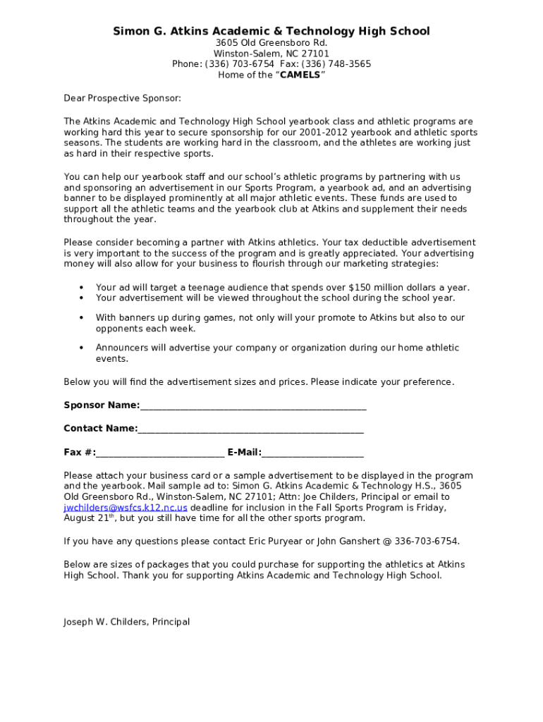 Atkins Academic & Technology High School / Overview Doc Template ...