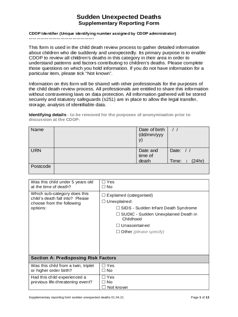 Epilepsy Supplementary Reporting Doc Template | pdfFiller
