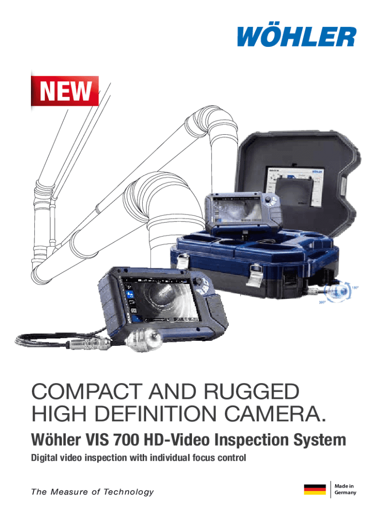 Fillable Online Wohler VIS 700 HD Basic Camera Inspection System w Fax ...