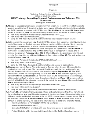NRS-Training-ESL-Scenarios-Participant-Worksheet. ... Doc Template ...