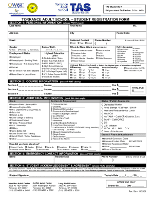 Fillable Online TAS - Resources - Student Forms Fax Email Print - pdfFiller