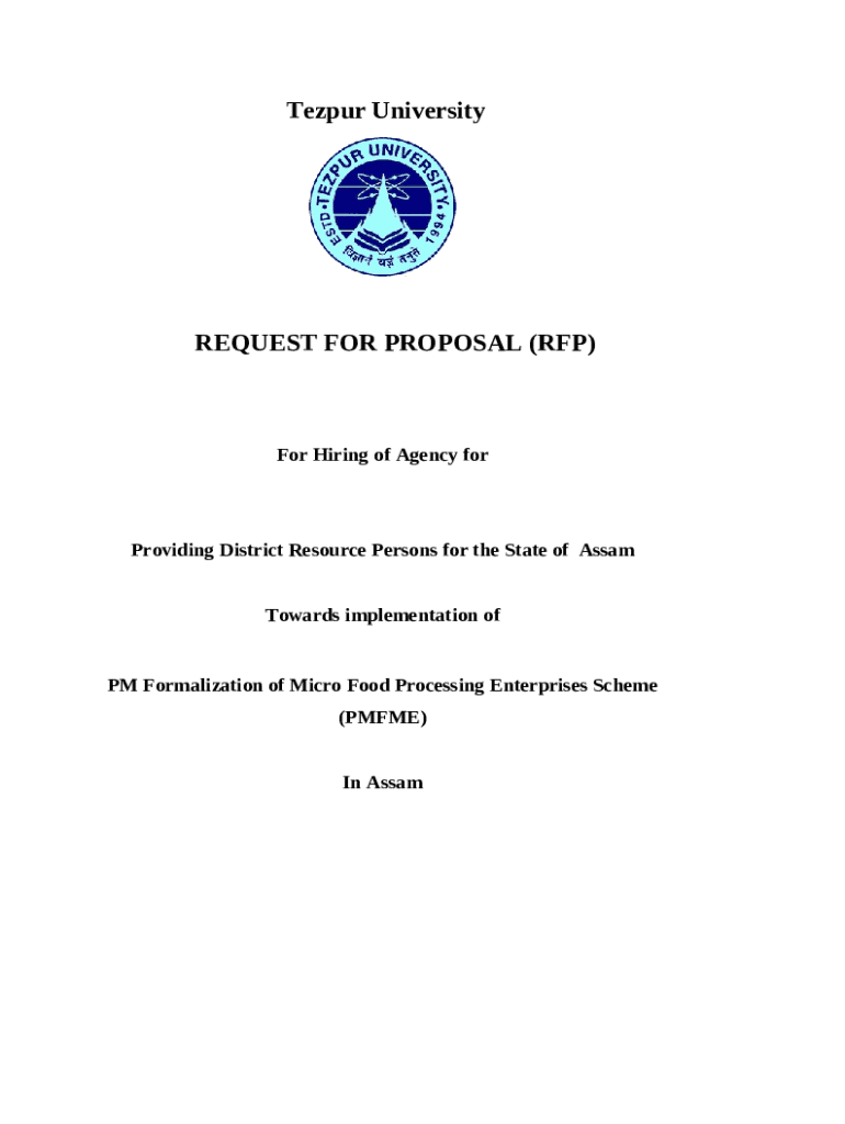model request for proposal (rfp)1 - PMFME Doc Template | pdfFiller