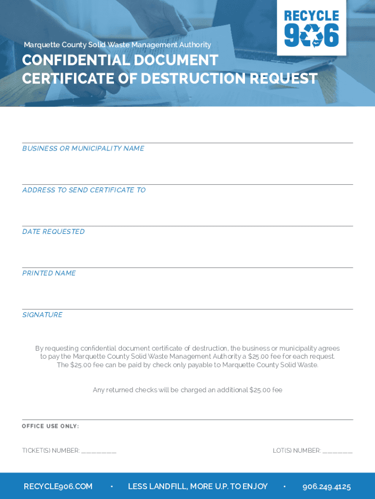 Fillable Online Certificate of disposal template: Fill out & sign ...