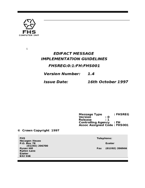 EDIFACT MESSAGE IMPLEMENTATION GUIDELINES ... Doc Template | pdfFiller