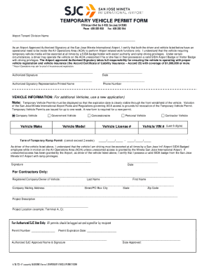 Fillable Online New Permit Application - San Jose International Airport ...