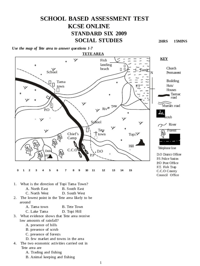 kcse online assessment test Doc Template | pdfFiller