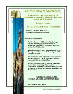 Positive Choices - The Learning Disability Nursing Event Doc Template ...