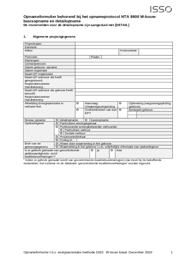Eindtermen en toetsmatrijs NTA 8800 Basis en detail ... - ISSO Doc ...
